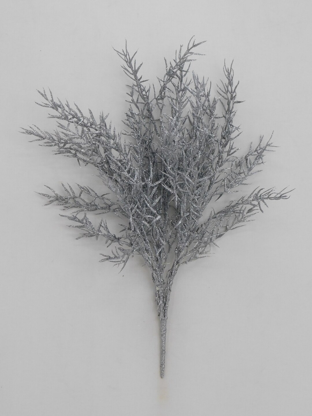 Silver Christmas Glitter Spray 20”, Christmas Tree Spray, Glitter Pick ...