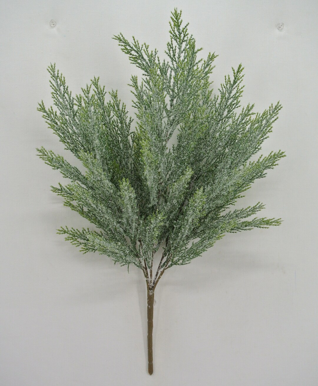 Iced Cedar Bush 21” X 5, Cedar Greenery Bush Vase Filler, Winter Stem ...
