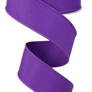 Purple Diagonal Weave Fabric Ribbon 1.5” X 10 Yards, Easter, Spring ...