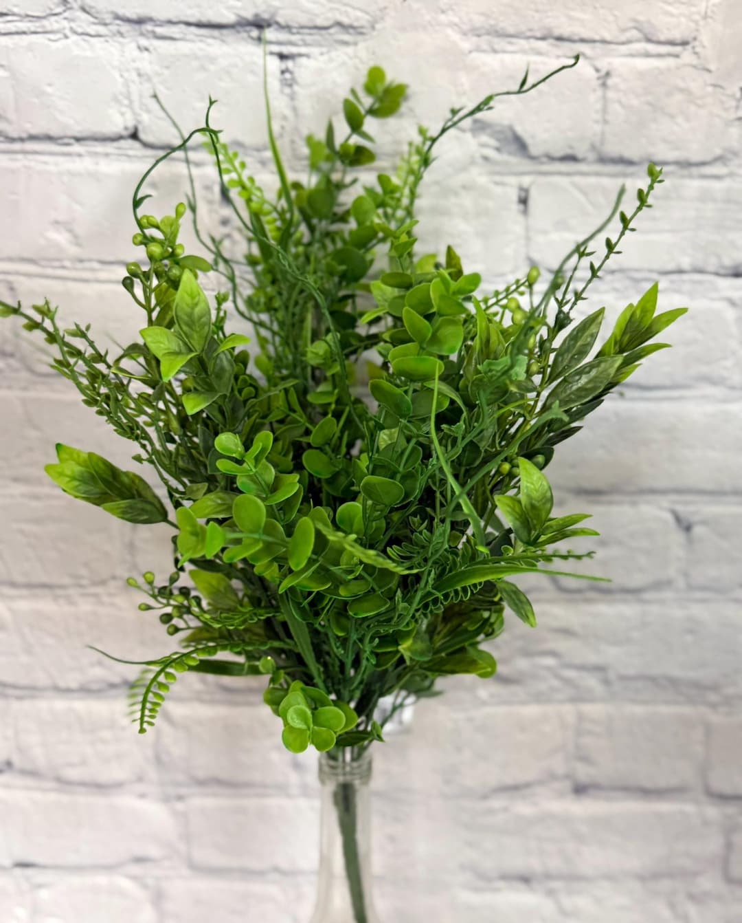 Mixed Greenery Bush – 20" Tall With 7 Stems – Perfect for Vases ...