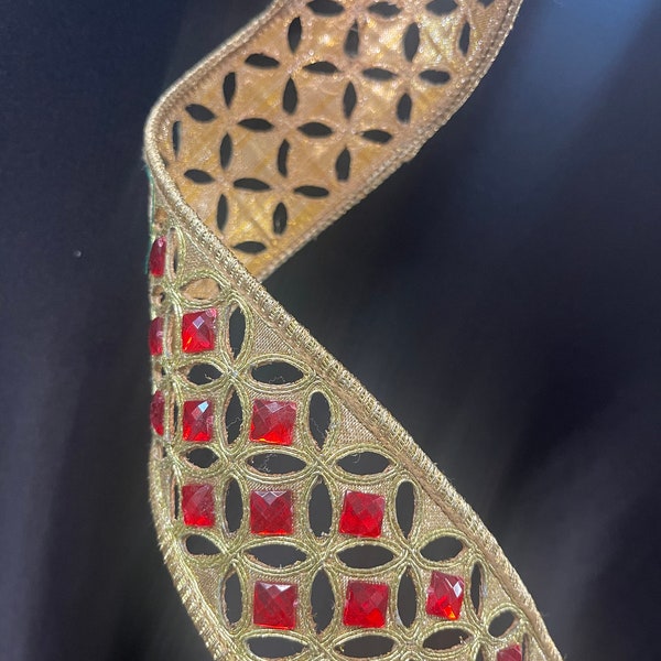 Red Lace Ribbon - Etsy