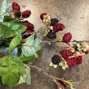 Styro Raspberry Spray X 4 19”, Raspberry Branch Stem, Wreath ...