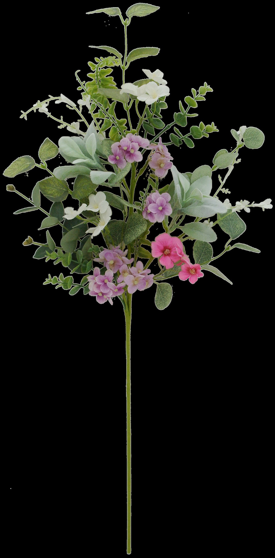 Wild Flower Spray and Greenery Filler Spray 33”, Wreath Embellishment ...