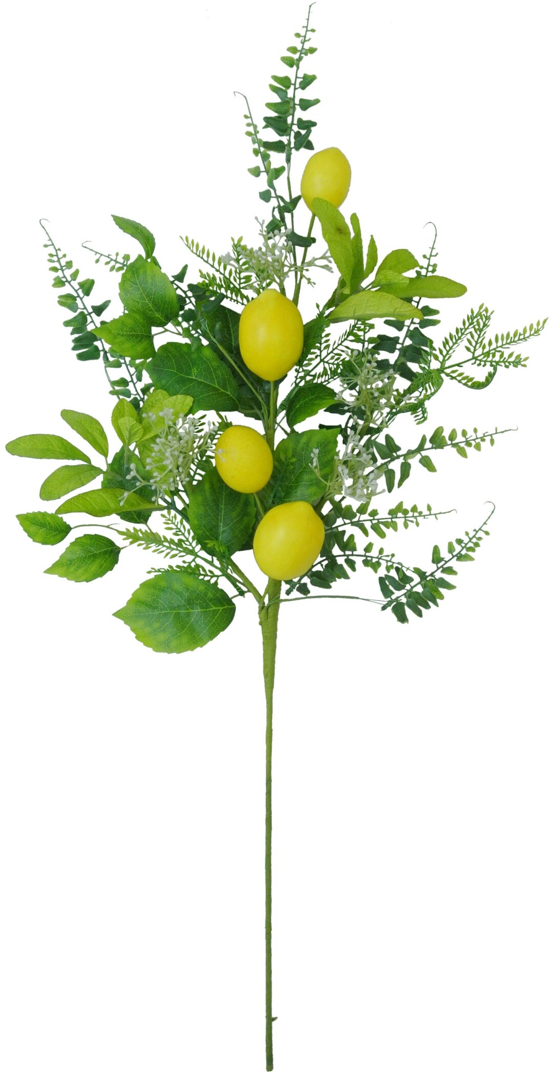 Lemon Fern Mix Leaves Bush 32”, Lemon and Mixed Leaf Bush, Spring ...