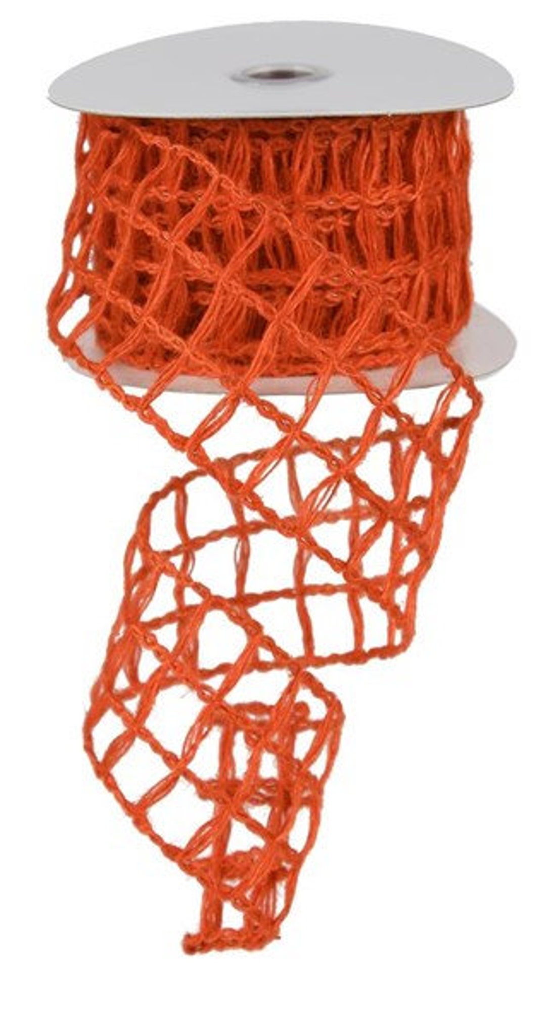 Jute Netting Orange Wired Ribbon, 2.5” X 10 Yds, Spring, Summer or ...