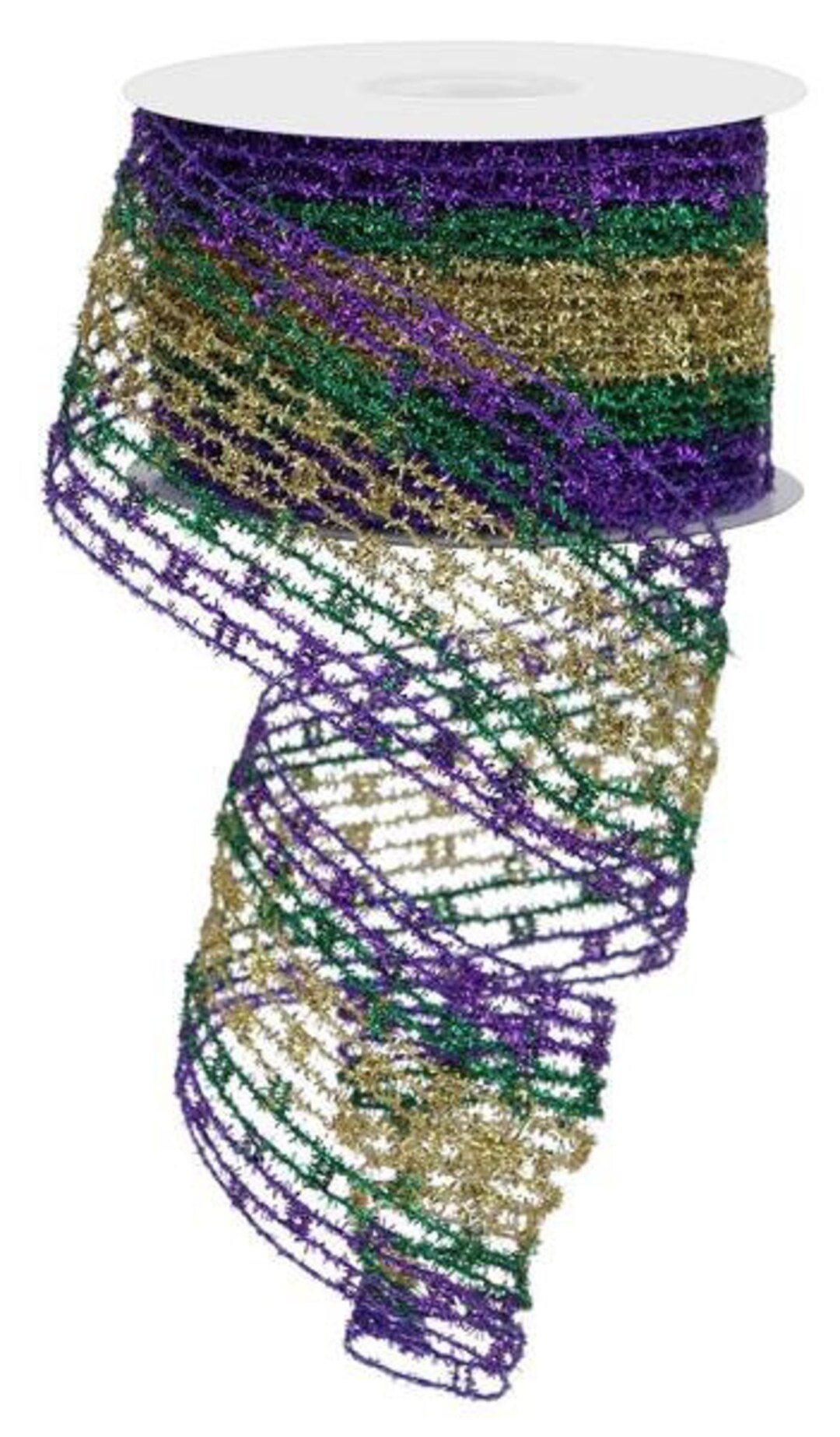 Mardi Gras Stretch Netting 2.5 X 10yd Wreath Accents Floral - Etsy