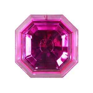 Gem Ornament Fuchsia 6” Square Acrylic Jewel Cut Precious, Fuchsia ...