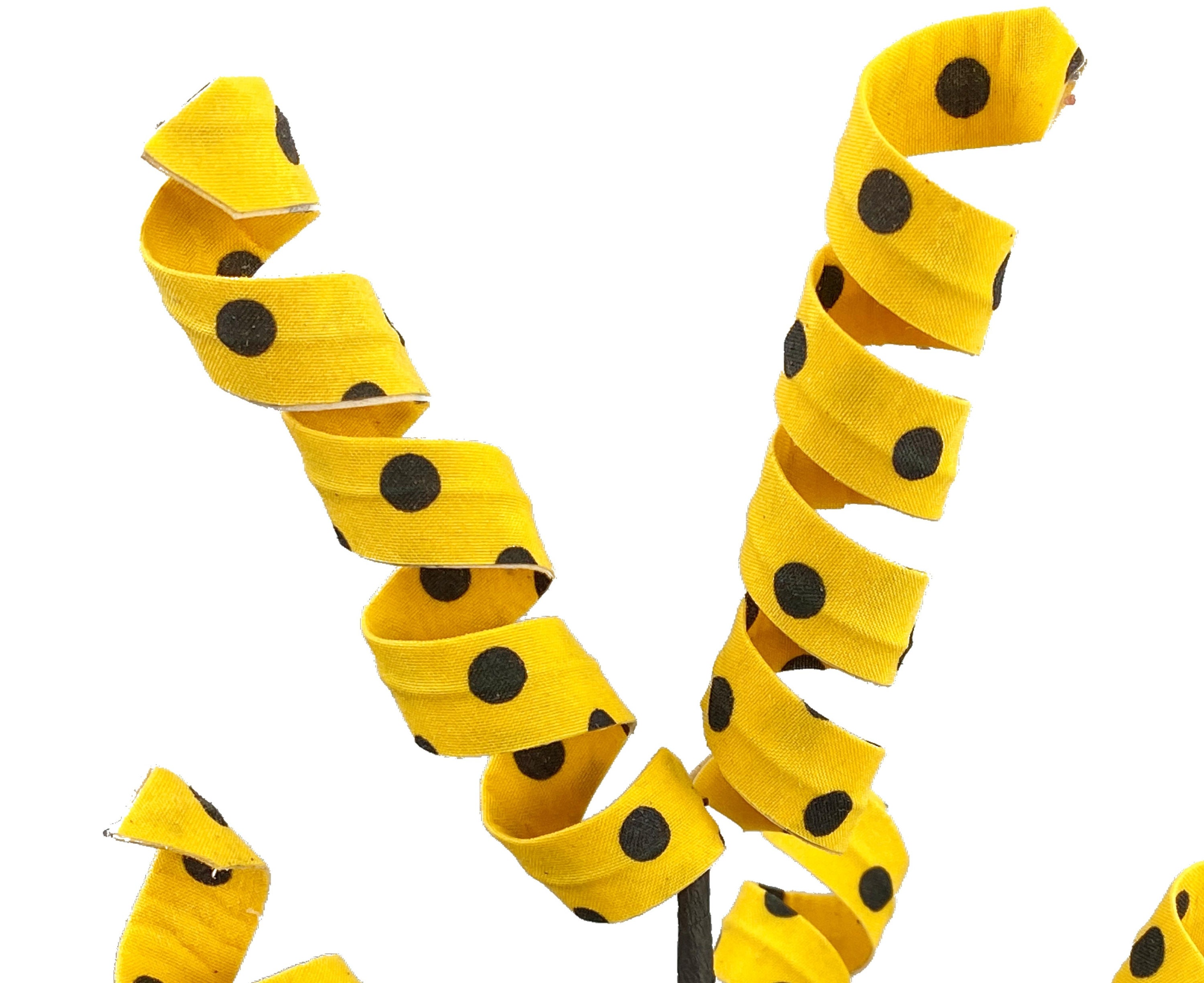 Yellow With Black Polka Dots Curly Pick 16 Bumble Bee Floral | Etsy