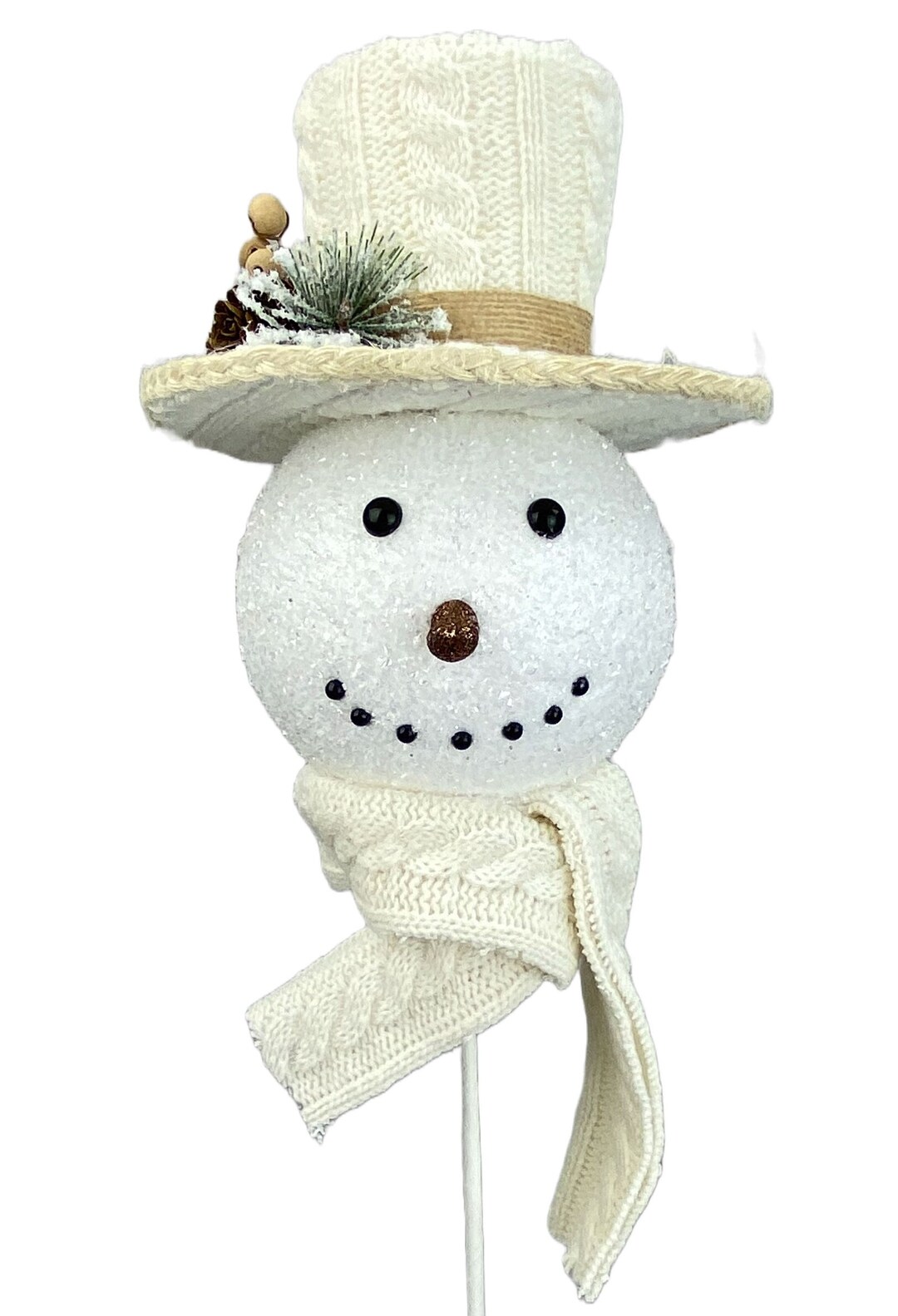 Snowman Head Spray 23H X 6 Dia, Christmas Accent for Wreaths, Wreath ...