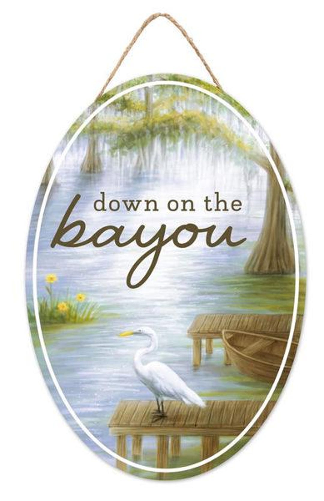 Bayou Sign, "down on the Bayou" 13" H X 9" W, Signs, Wreaths, Wreath ...