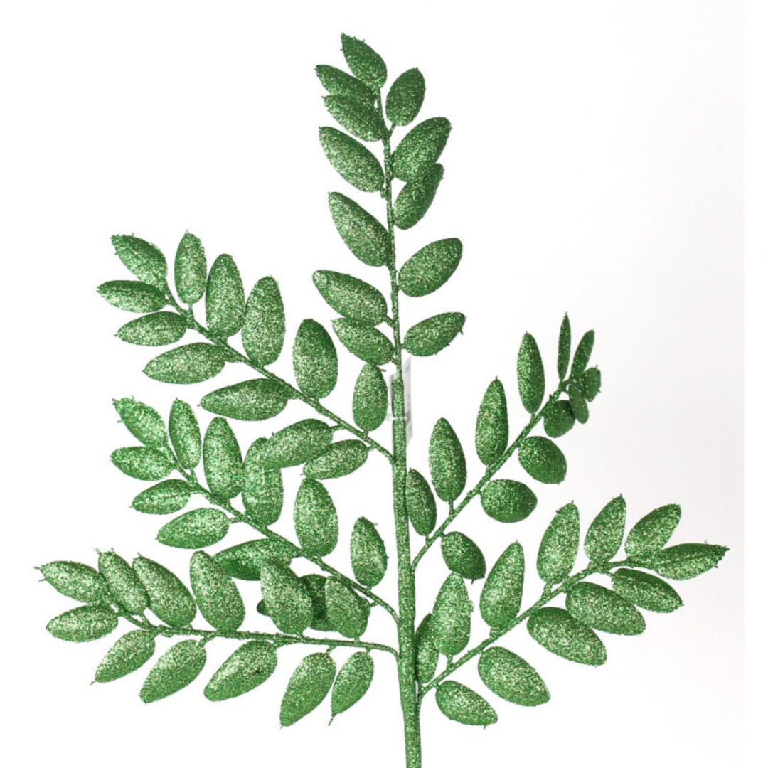 Apple Green Honey Locust Glitter Spray 22”, Christmas or Halloween Tree ...