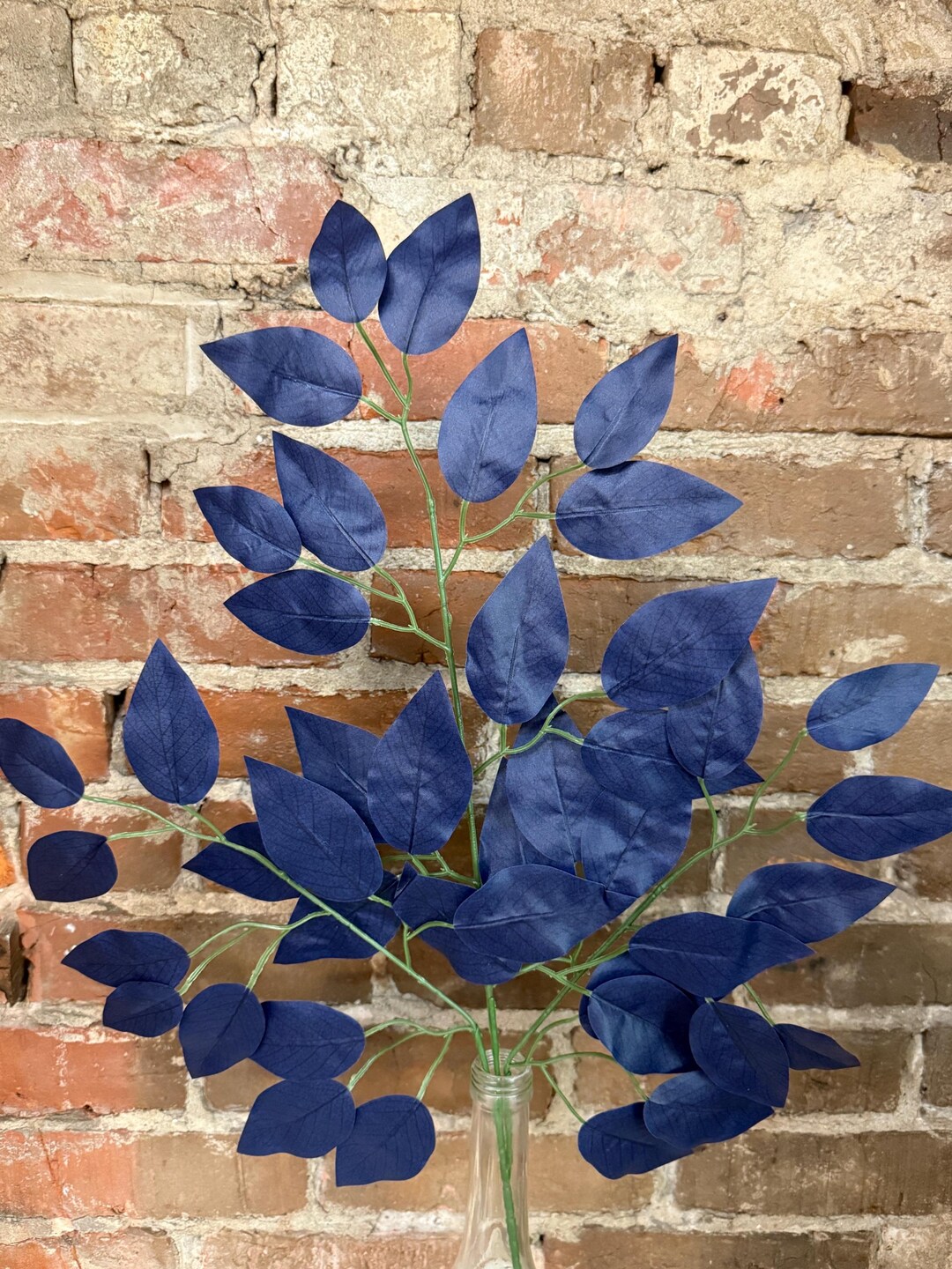 Blue Ficus Leaf Spray 23", 4th of July, , Patriotic for Wreaths ...