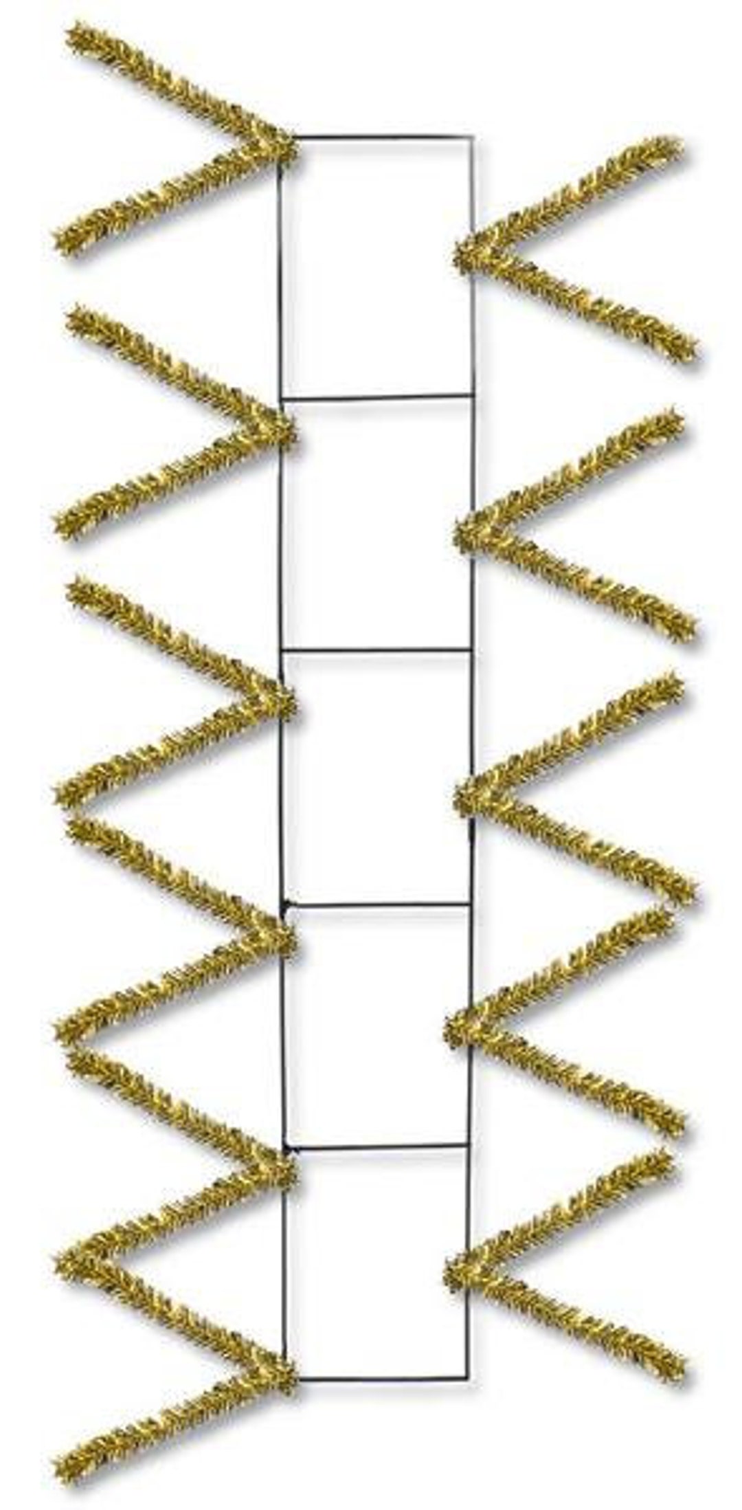 Gold Wire Work Pencil Rail 22" X 4", Black Wire With Metallic Gold ...