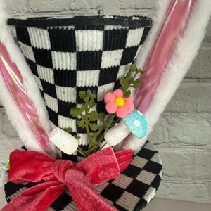 Easter Bunny Top Hat - Checker Bunny Top Hat - 12H X 8 Dia - Etsy