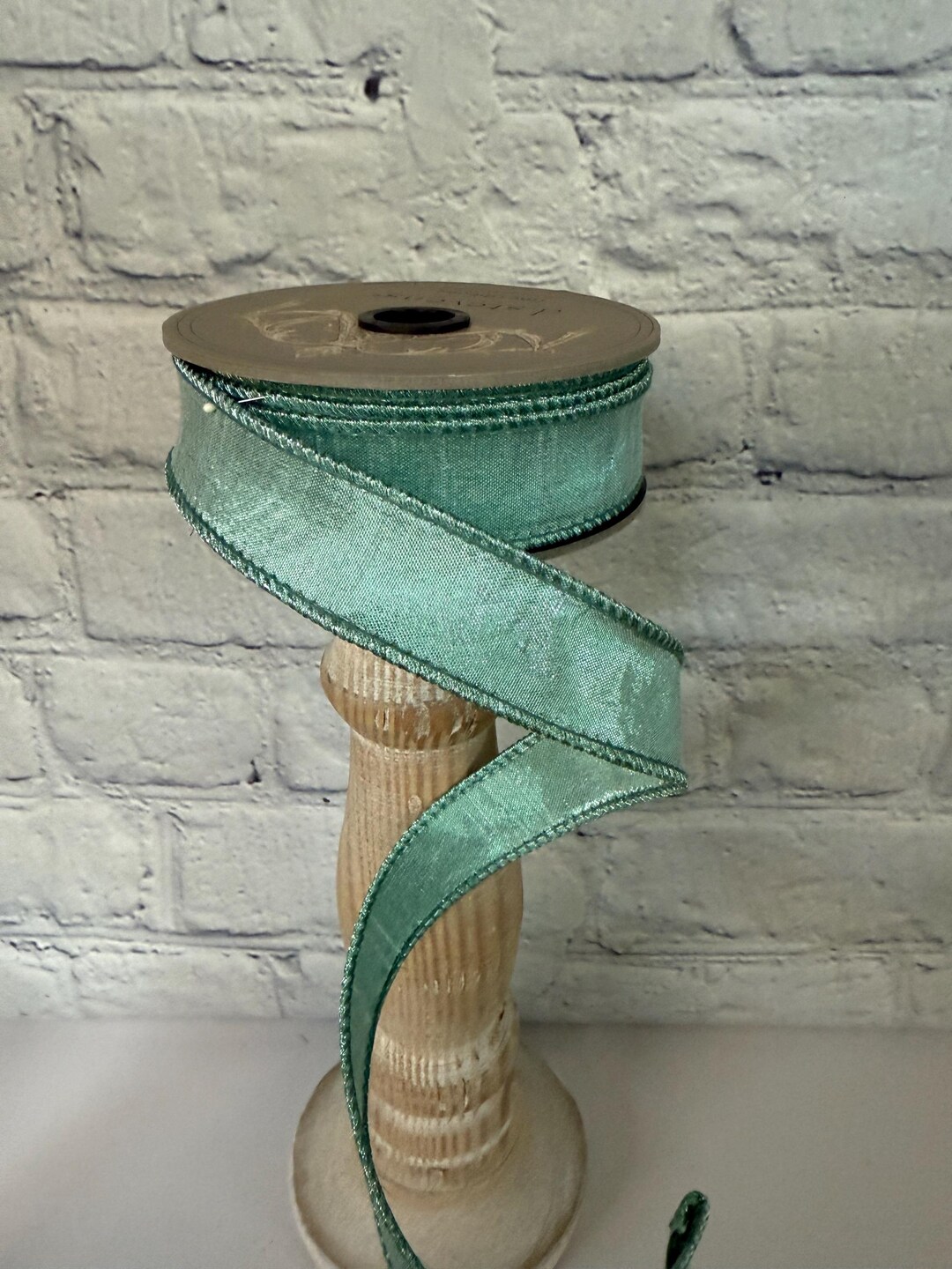 Celadon Faux Dupion 1” X 10 Yds, Spring, Summer, Fall or Easter Ribbon ...