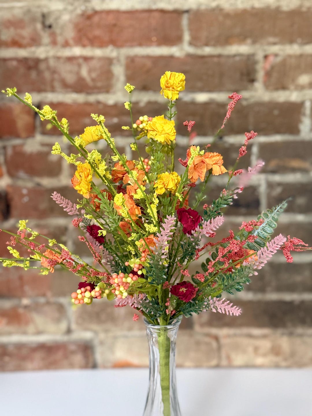 Spring Mini Flower, Orange Yellow Red 20”, Spring Mixed Floral, Spring ...