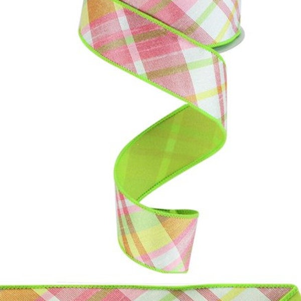 Yellow Plaid Ribbon - Etsy