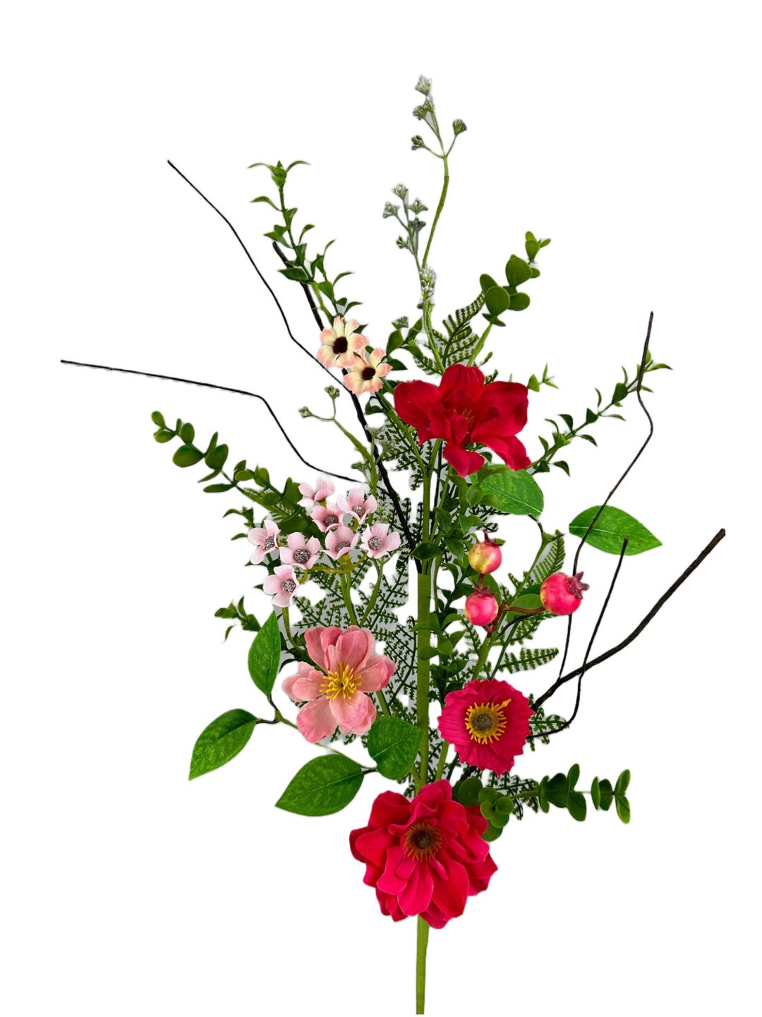 Wild Flower Spray 28”, Wreath Embellishment Supply, Floral Supply ...