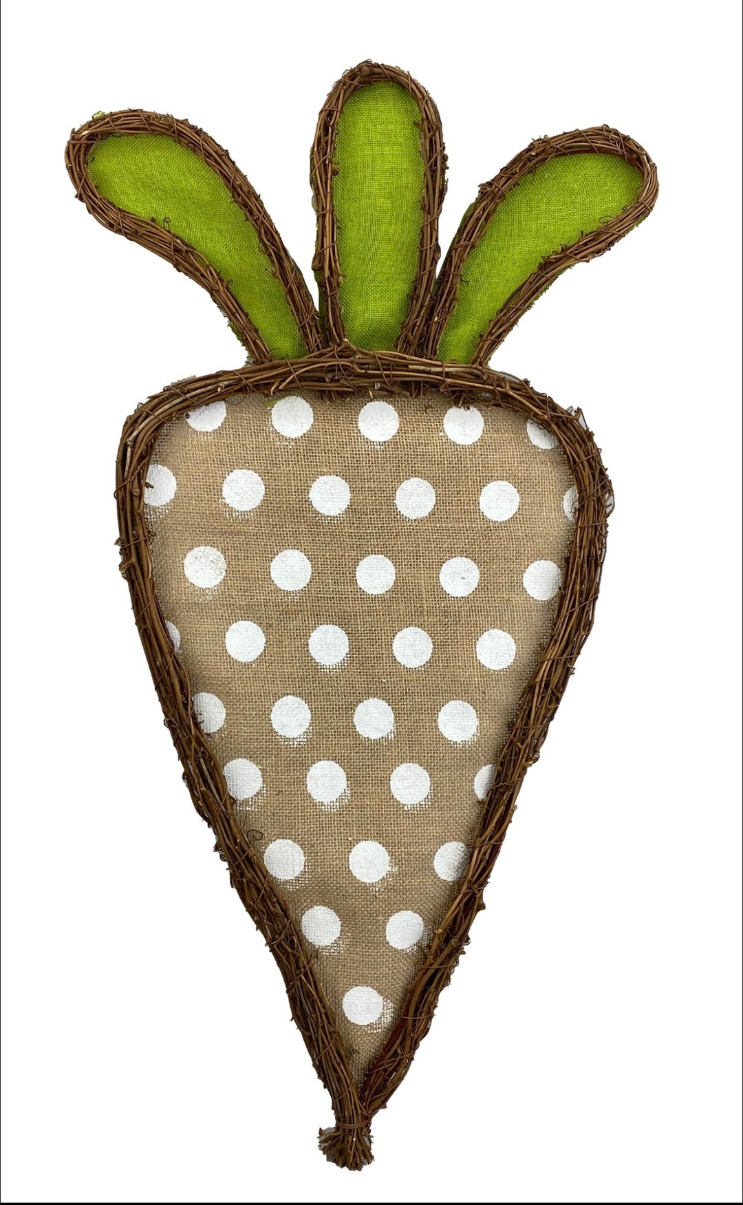 Polkadot Carrot Form Wall Hanging Art, Front or Back Porch Summer Décor ...