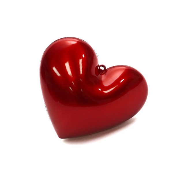 Wooden Red Heart Deco - Etsy