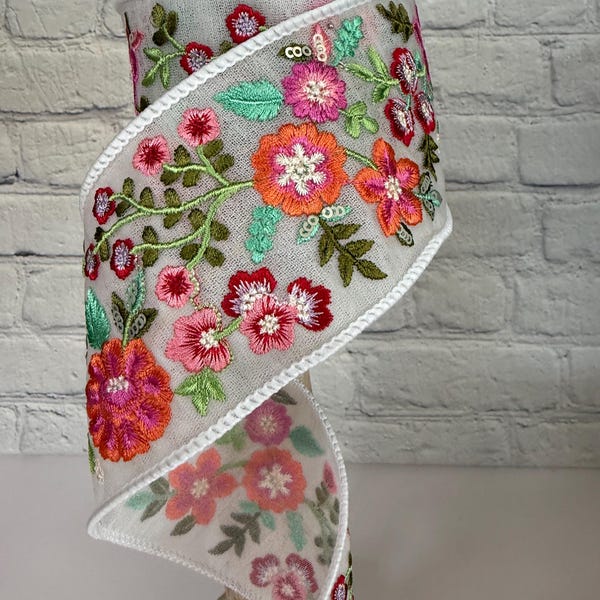 Embroidered Ribbon - Etsy