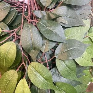 Green Ficus Spray X 3 Branches, One Dozen, 23", Filler, Greenery Stem ...
