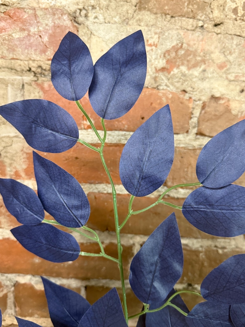Blue Ficus Leaf Spray 23", 4th of July, , Patriotic for Wreaths ...