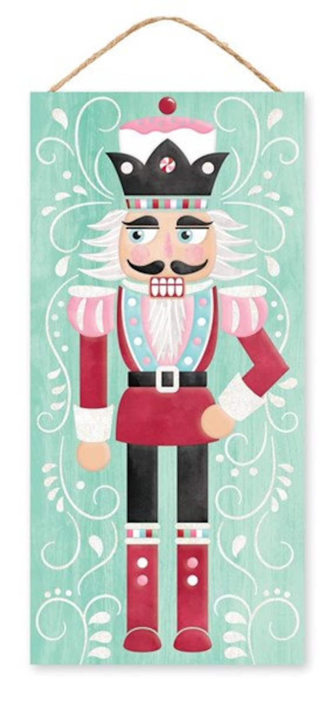 Mint Nutcracker Sign 12.5" H X 6" W, Signs, Wreaths, Wreath ...