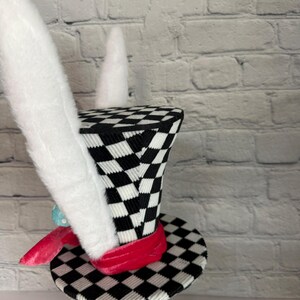Easter Bunny Top Hat - Checker Bunny Top Hat - 12H X 8 Dia - Etsy