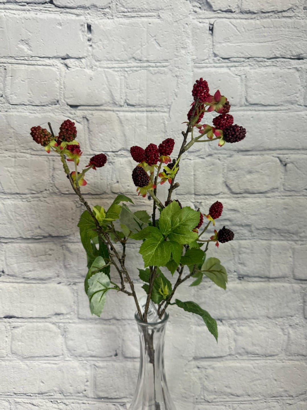 Styro Raspberry Spray X 4 19”, Raspberry Branch Stem, Wreath ...