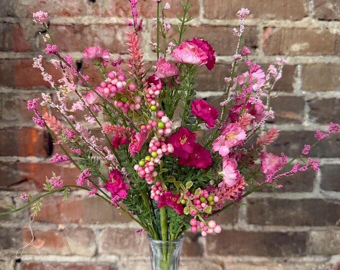 Pink Spring Mini Flower, 20”, Spring Floral, Mixed Floral, Spring ...