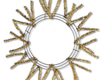 Wire Wreath Base, Red Color, 15" Wire Dia, 25" OAD- Pencil Work ...