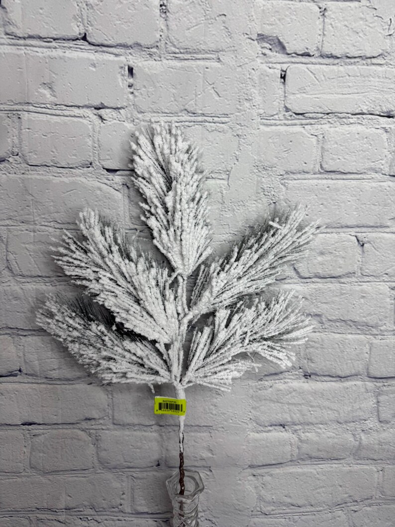 Flocked Pine Spray, Fairmont Pine, 20"", Winter Greenery, Wreath ...