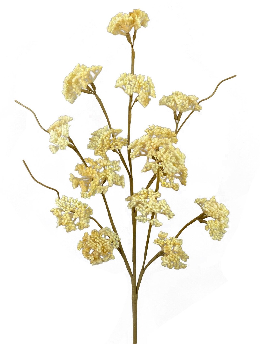 Natural Yarrow Spray X 5, 32” Spray, Wreath Embellishment Supply ...