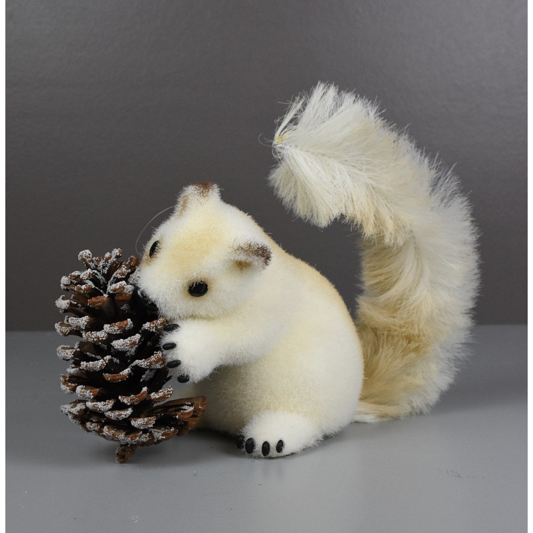 Faux Squirrel W/ Cone 13.75" X 6.25" X 9.35", Christmas Ornament ...