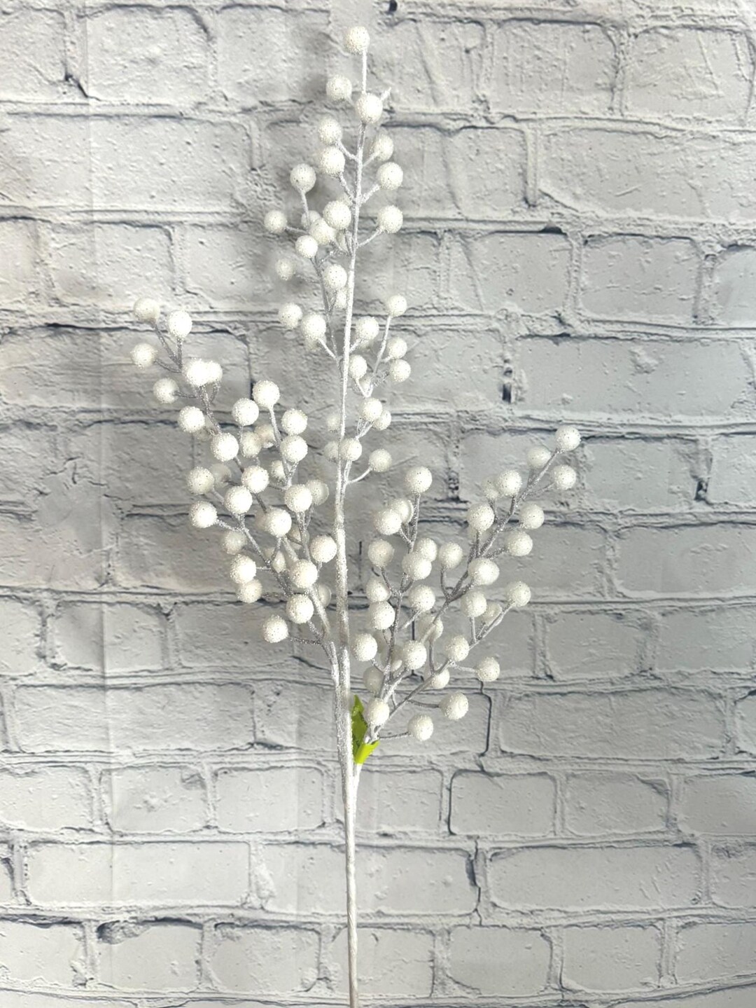 Snow Covered White Berry Spray X9, 31”, White Berry Spray, Wreath ...