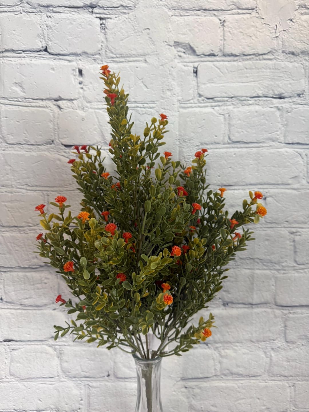 Gypso Orange Bush 19” X 7, Mix Greenery Bush Vase Filler, Greenery Stem ...