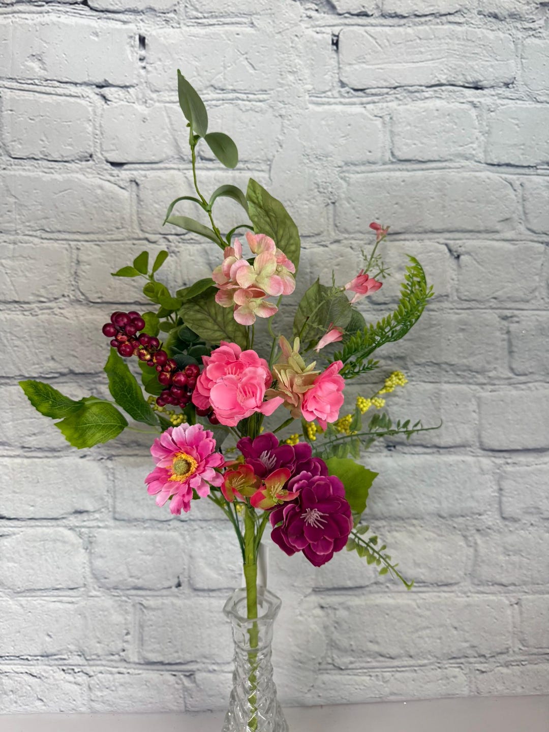 Cherry Blossom Berry 20”, Wreath Embellishment Supply, Floral Supply ...
