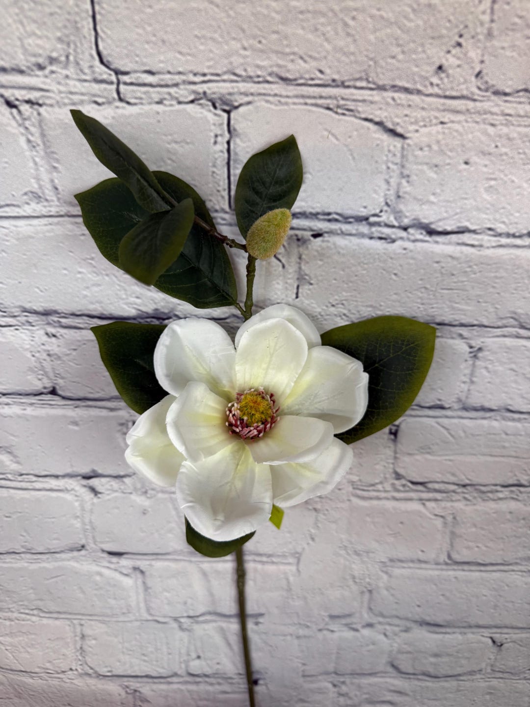 Cream Magnolia Spray, 5” Bloom & Bud – Perfect for Southern or ...