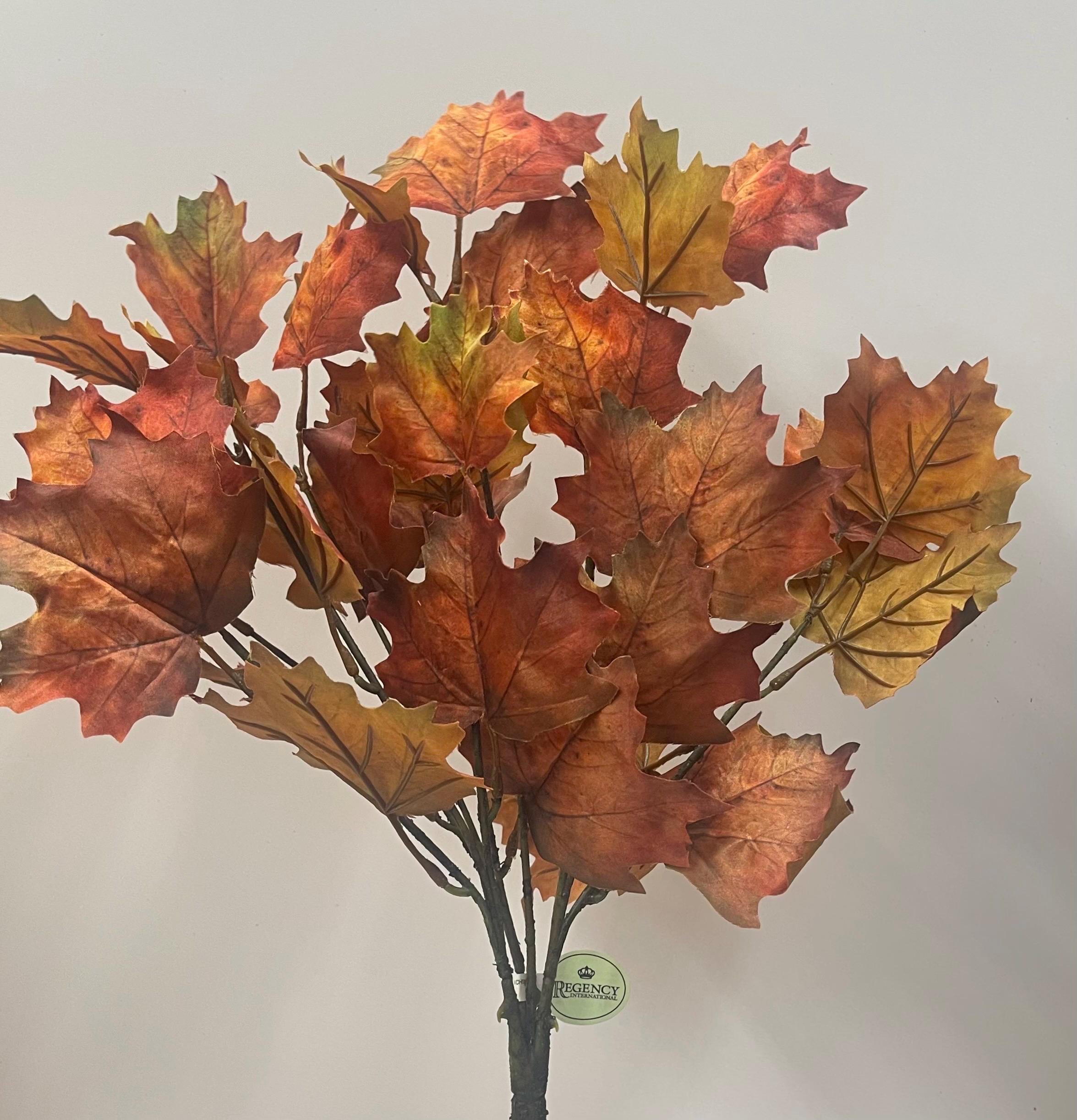 Maple Leaf Bush, Northern Vermont Maple 19”, Cinnamon Spice Fall ...