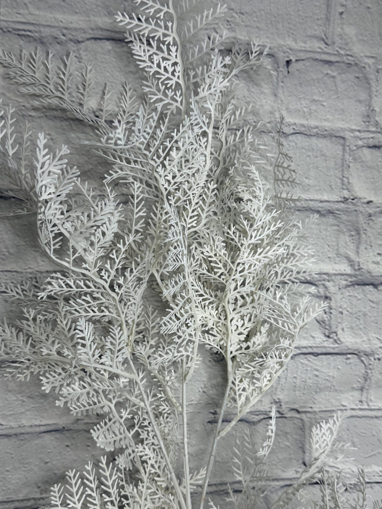 Fern Cream & White Plastic Spray 43”, Greenery Wreath Embellishment ...