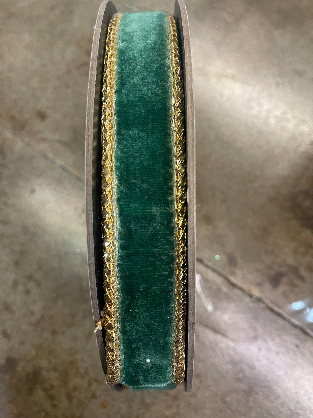 Emerald Green and Gold Braid Edge Ribbon, 1 X 10 Yards D.stevens Ribbon ...