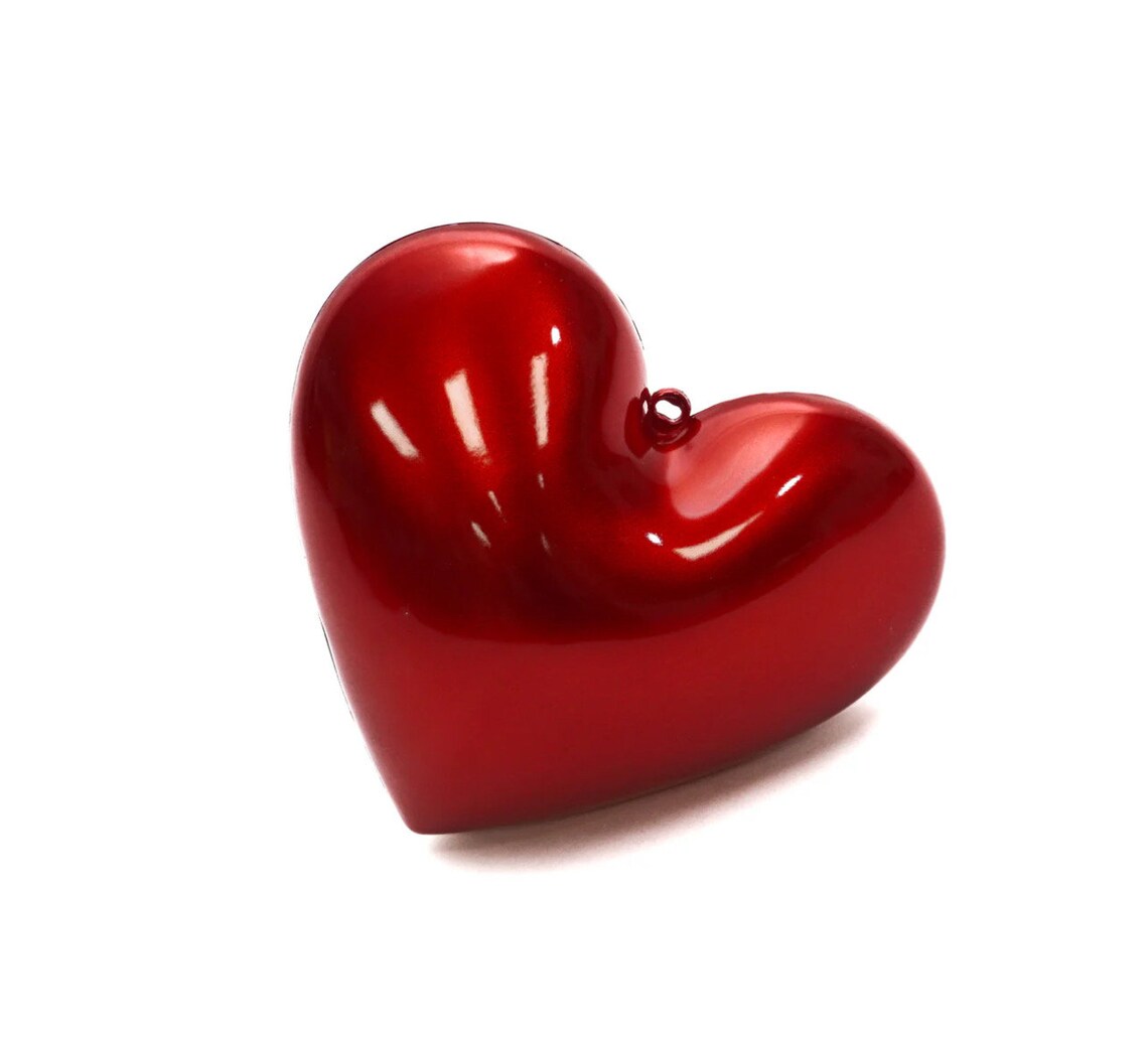 Valentine Heart, Red Candy Apple Heart Ornament 8", Valentine Gift for ...