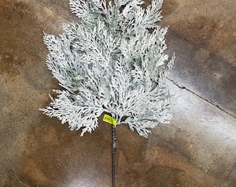 Flocked Pine Spray, Fairmont Pine, 20"", Winter Greenery, Wreath ...
