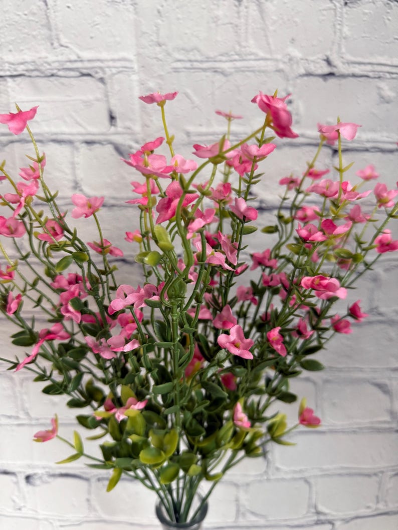 Forget Me Not, Pink, 17.5", Floral and Vase Filler, Wreath ...