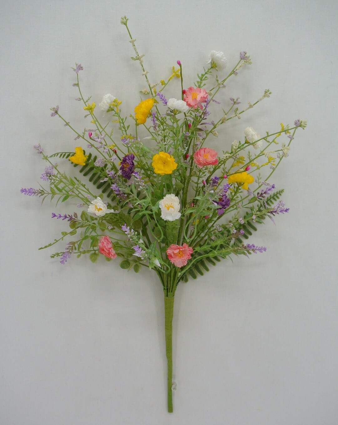 Multi Color Mixed Wild Flower Bush 20, Wreath Embellishment Supply ...