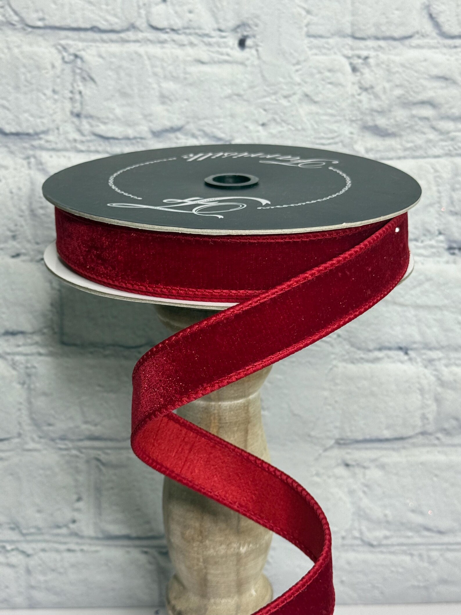 Red Diamond Dust Velvet Ribbon – 1" X 10 Yards | Sparkling Red Velvet ...