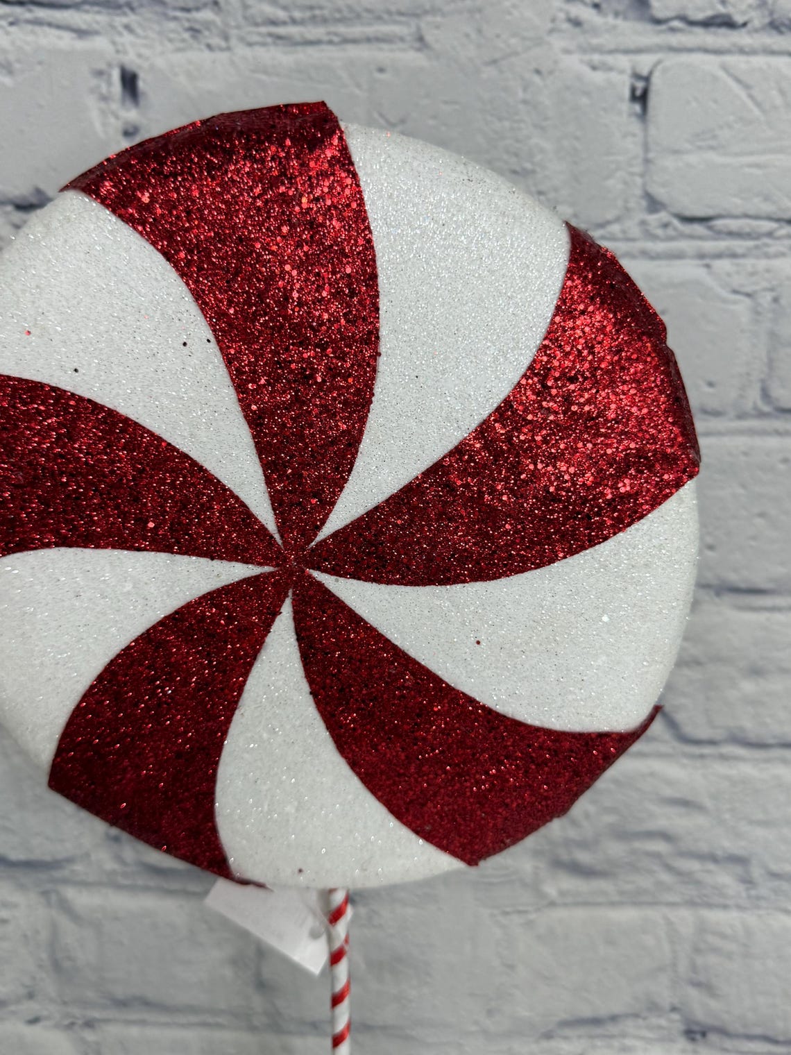 Peppermint Lollipop Christmas 8" X 23", Peppermint Spray for Wreaths ...