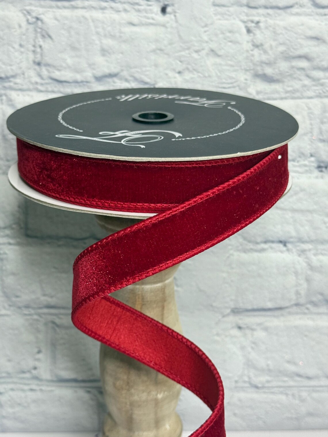 Red Diamond Dust Velvet Ribbon – 1" X 10 Yards | Sparkling Red Velvet ...