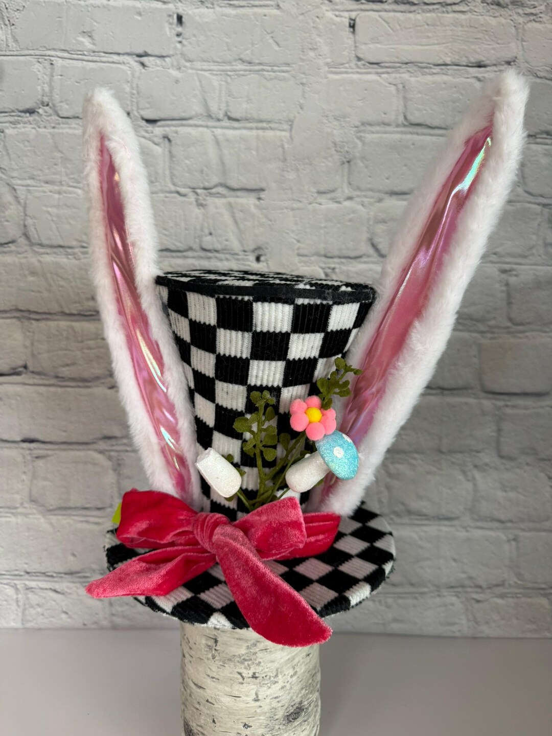 Easter Bunny Top Hat - Checker Bunny Top Hat - 12H X 8 Dia - Etsy